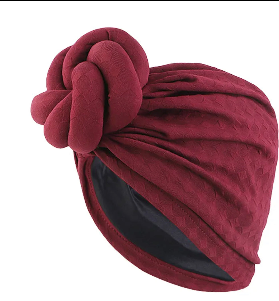 Satin lined knotted Turban – Dee Natrual Locs